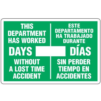 Days Without Incident Signs & Safety Scoreboards | Seton