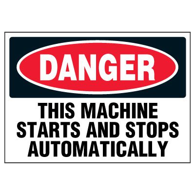 Automatic Machine Warning Markers | Emedco