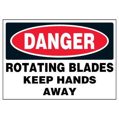 Rotating Blades Warning Markers | Emedco