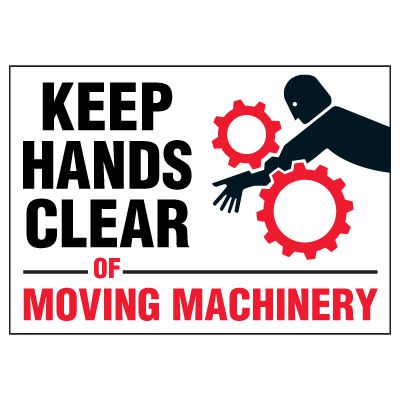 Keep Clear Of Moving Machinery Markers | Emedco