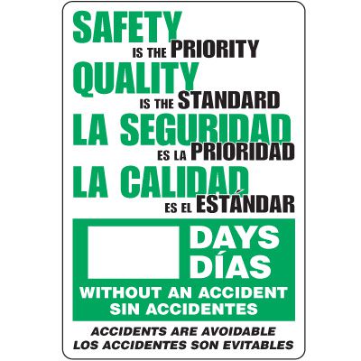 Safety Scoreboards & Days Without Incident Signs | Seton
