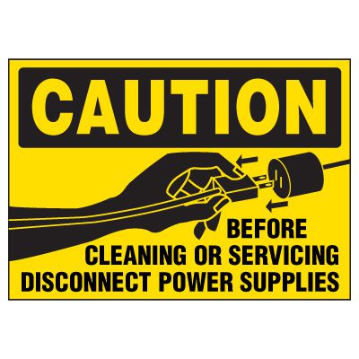 Disconnect Power Supply Warning Markers | Emedco
