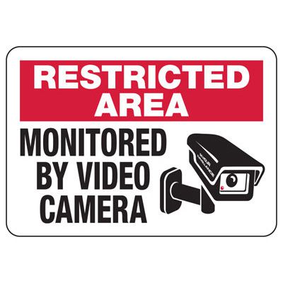 Monitored By Video Camera Signs, Surveillance Signs | Seton | Seton
