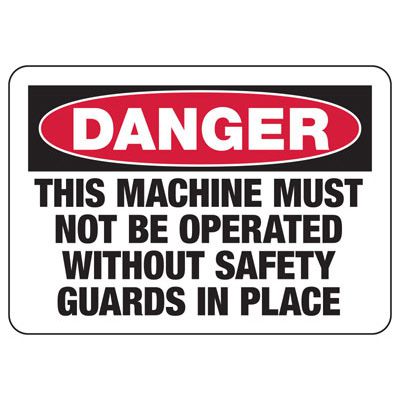 Danger Do Not Operate Machine - Industrial OSHA Machine Hazard Signs ...