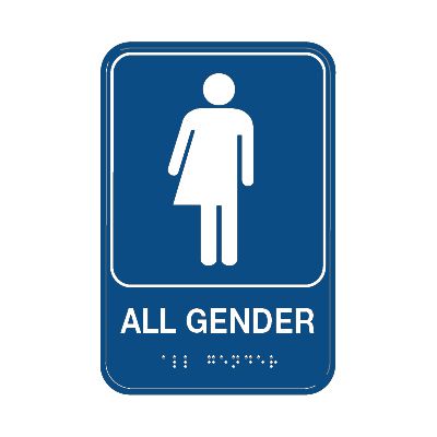 All Gender Restroom Sign w/ Braille | Seton