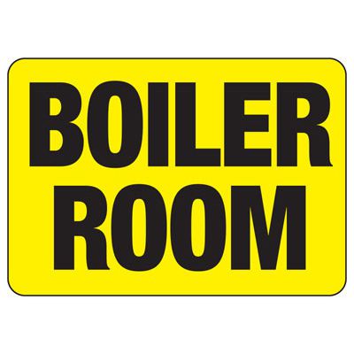 Boiler Room Safety Sign | Emedco