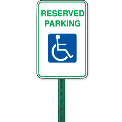 Symbol of Access Reserved Parking Sign Kit - 18" x 24" | Seton