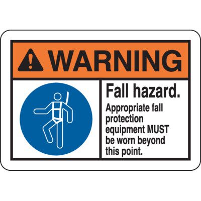 Fall Protection Signs, Fall Hazard Sign | Seton