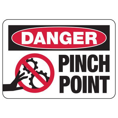 Danger Pinch Point - Industrial OSHA Machine Hazard Sign | Seton | Seton