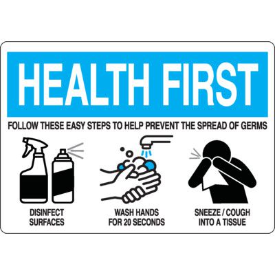Steps To Prevent The Spread Of Germs Signs | Seton Canada | Seton.ca