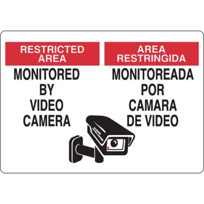 Restricted Area English-Spanish Security Signs | Seton