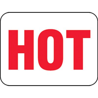 Mini Warning Signs - Hot | Emedco