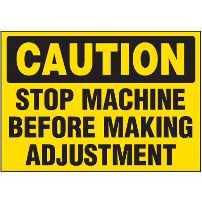Stop Machine Warning Labels, OSHA Labels | Emedco