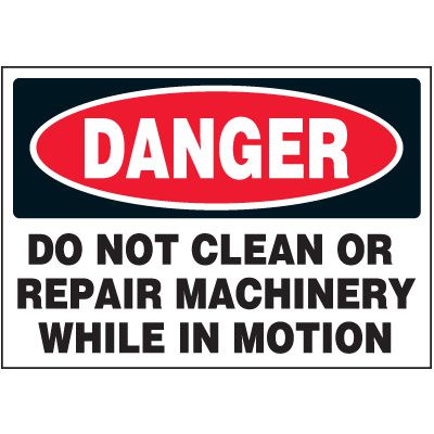 Machine Danger Warning Labels, OSHA Safety Labels | Emedco