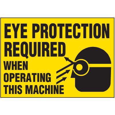 Eye Protection Warning Labels | Emedco
