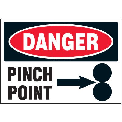 Pinch Point Warning Labels, OSHA Safety Labels | Emedco