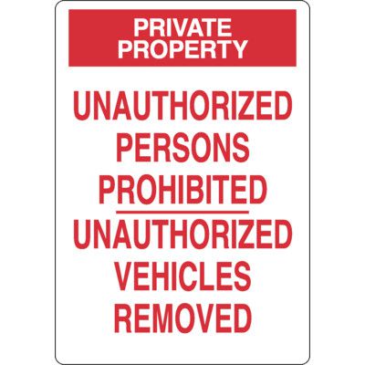 Unauthorized Persons Prohibited - Restricted Access Signs | Seton | Seton