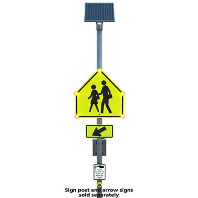 Push-Button LED Crosswalk Signs | Seton