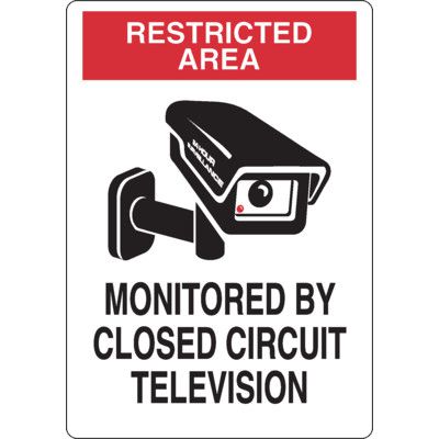 Monitored By Closed Circuit Television Surveillance Signs | Seton | Seton