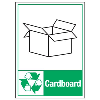 Graphic Recycling Labels - Cardboard | Seton