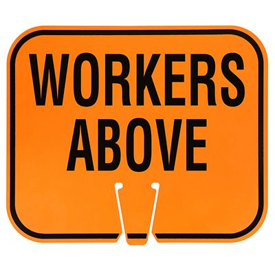 Traffic Cone Signs - Workers Above|Seton Canada | Seton.ca