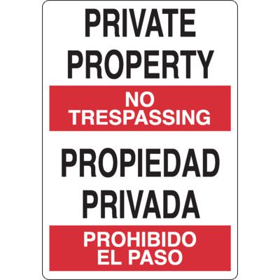 Bilingual Notice Authorized Personnel Only - Security Sign | Seton | Seton