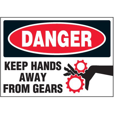 Safety Labels On-A-Roll - Keep Hands Away From Gears | Seton