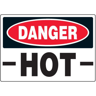 Danger Hot Machine Safety Label | Emedco