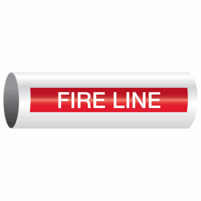 Self-Adhesive Pipe Markers - Fire Line | Seton