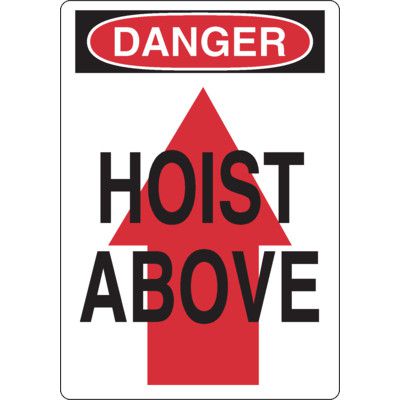 Danger Hoist Above Crane Safety Signs, OSHA & ANSI Compliance Signs ...