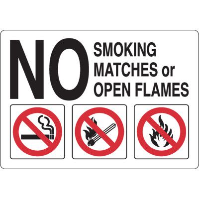 Standard No Smoking Signs | OSHA Compliant Smoking Area Signs | Emedco