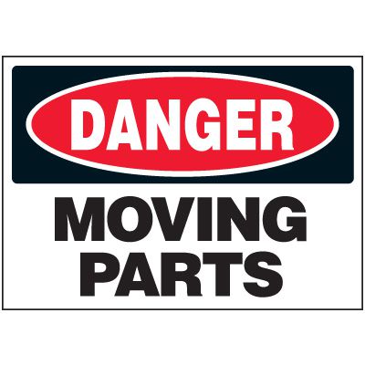 Danger - Moving Parts Label | Emedco