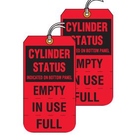 Tear-Off Jumbo Cylinder Status Tags | Seton
