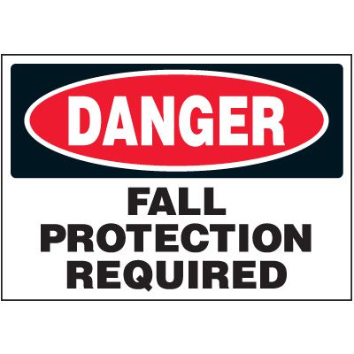 Danger Labels - Fall Protection Required | Emedco