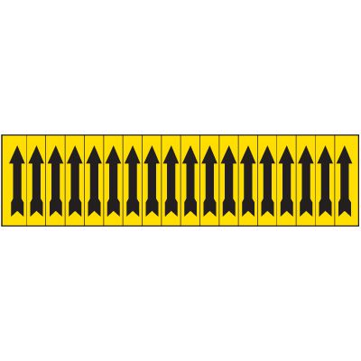 Directional Flow Arrow Labels - Yellow | Emedco