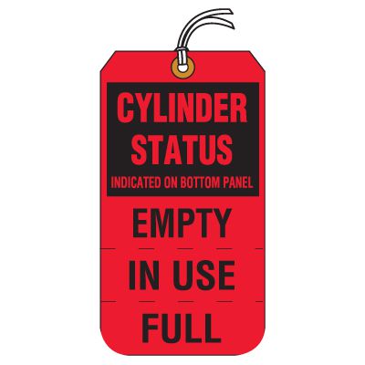 Tear-Off Jumbo Cylinder Status Tags | Seton