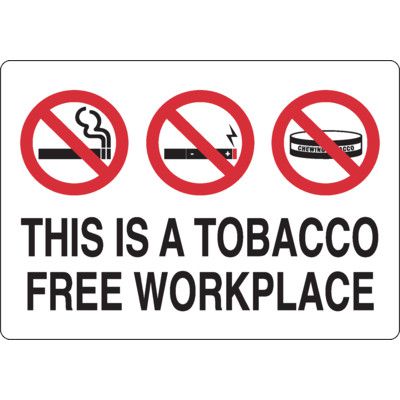 Standard No Smoking Signs | OSHA Compliant Smoking Area Signs | Emedco