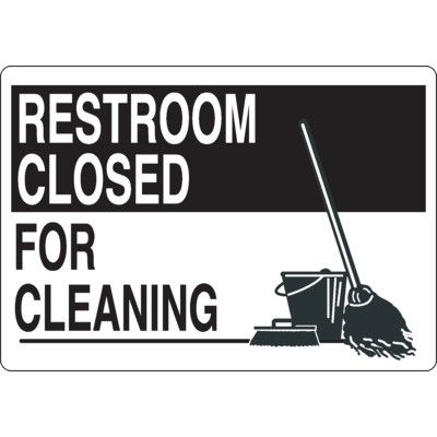 Restroom Closed For Cleaning Sign | Emedco