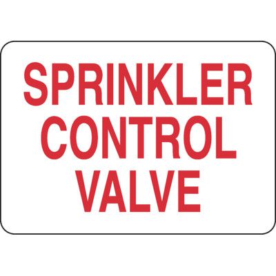 Fire Sprinkler Control Signs - Sprinkler Control Valve | Seton