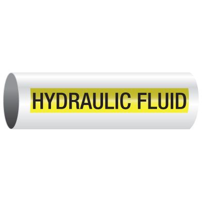 Self-Adhesive Pipe Markers - Hydraulic Fluid | Seton