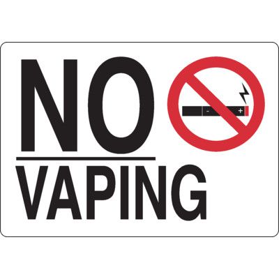 No Vaping Sign w/ No Vaping Symbol | Seton