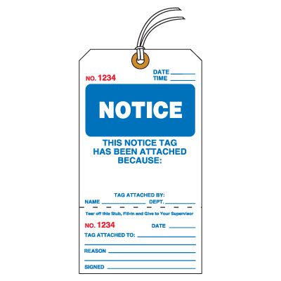 Tear-Off Jumbo Notice Tags | Seton