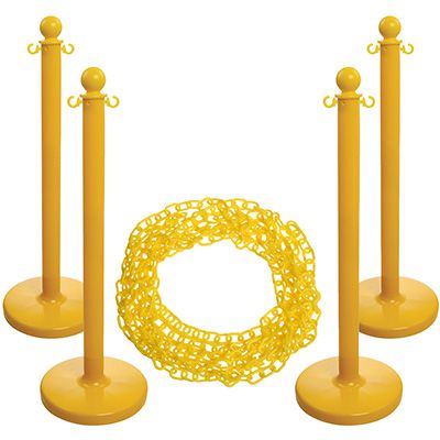 Yellow Plastic Guide Post Kits | Emedco