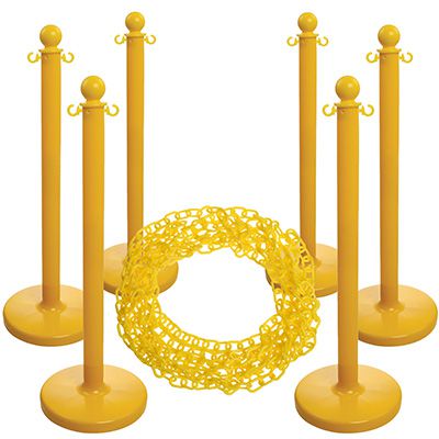 Yellow Plastic Guide Post Kits | Emedco