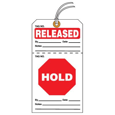 Tear-Off QC Action Tags - Released from Seton.com, Stock items ship ...