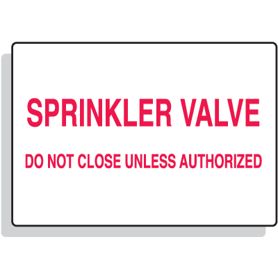 Sprinkler ID Signs | Seton