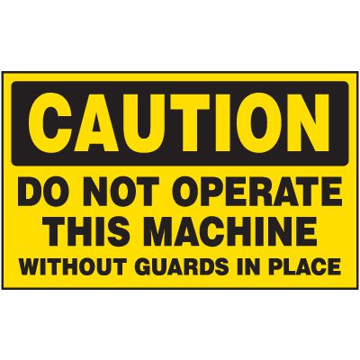 Caution Do Not Operate Aluminum Warning Plates | Emedco