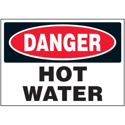 Danger Hot Water Label | Emedco