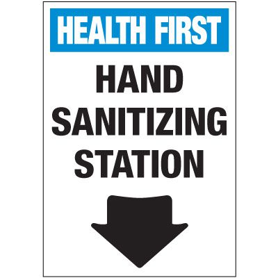 Hand Sanitizing Station Label | Emedco