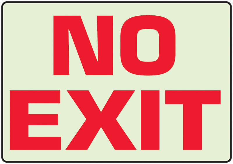 No Exit Fire Signs | Seton